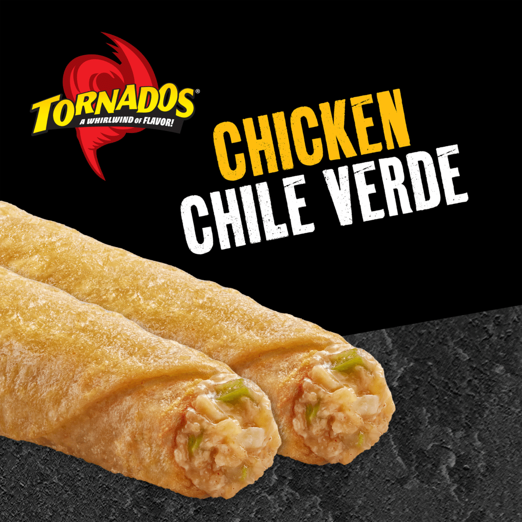 Chicken Chile Verde Tornados®️ 3 oz - Ruiz Foodservice